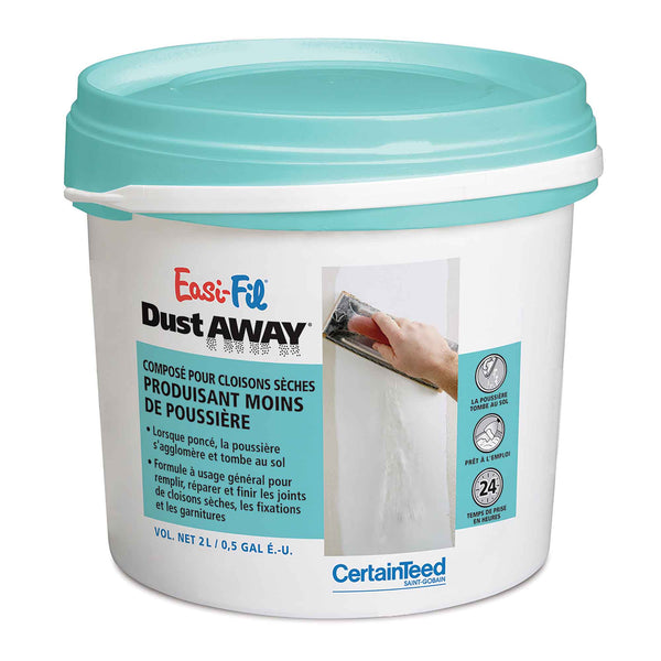 Composé pour cloisons sèches Easi-Fil Dust Away produisant moins de po - Matériaux JLS