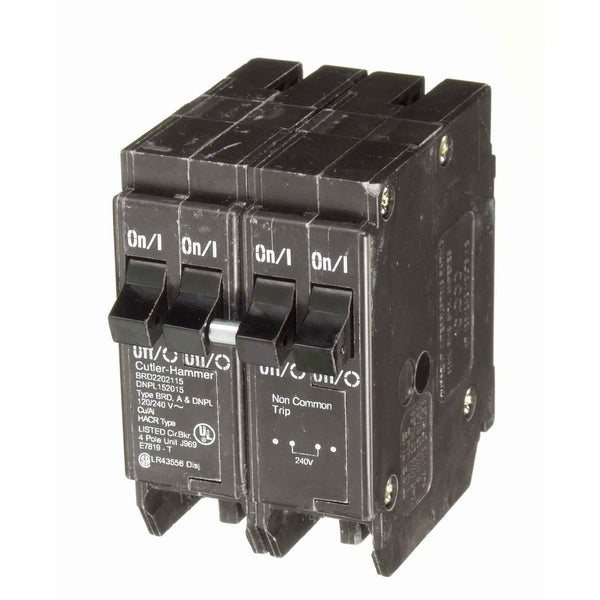 BR QUAD Single/Double Pole Breaker, 15A/30A - Matériaux JLS