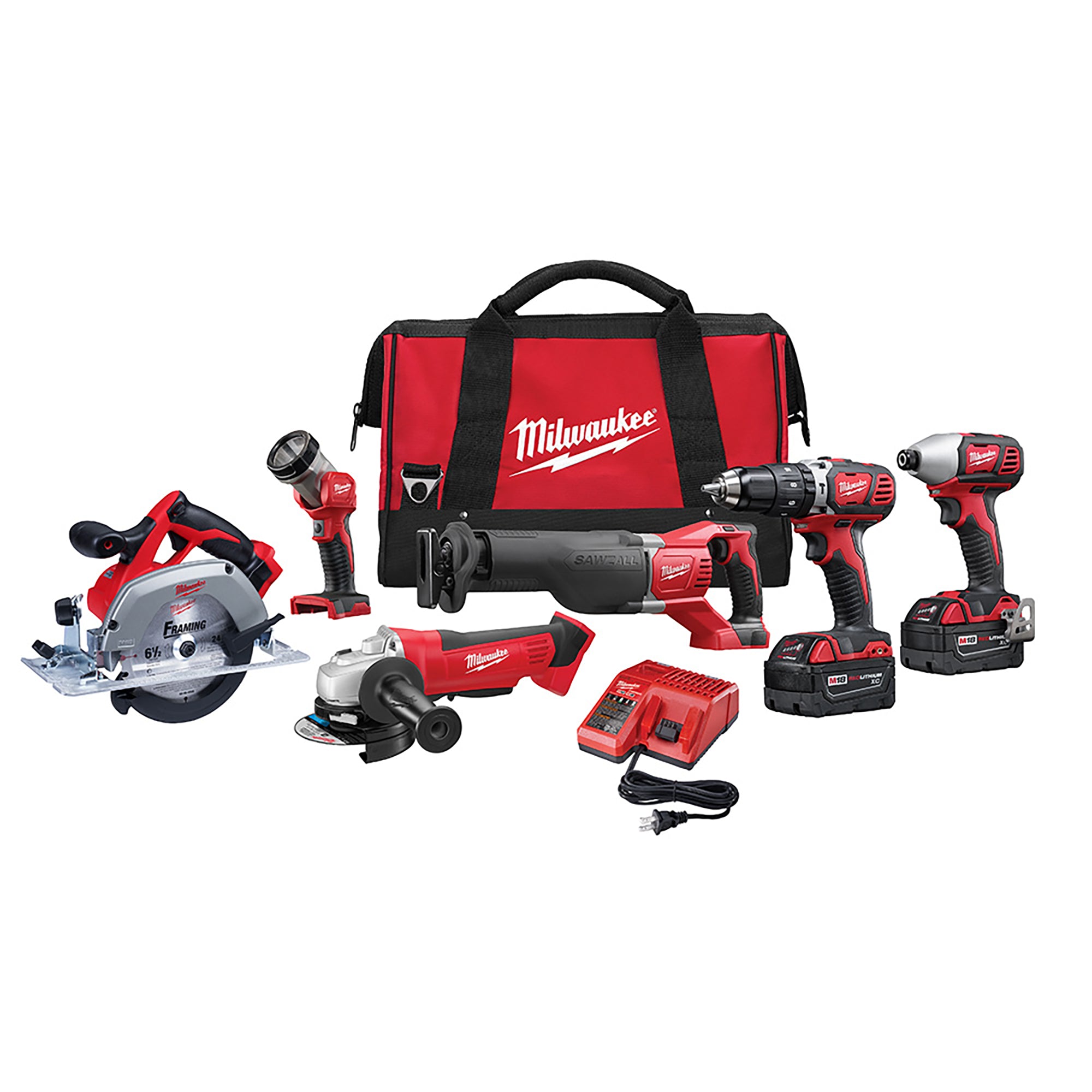 M18 18 Volt Lithium Ion Cordless Combo Kit - 6 Tools - Matériaux JLS