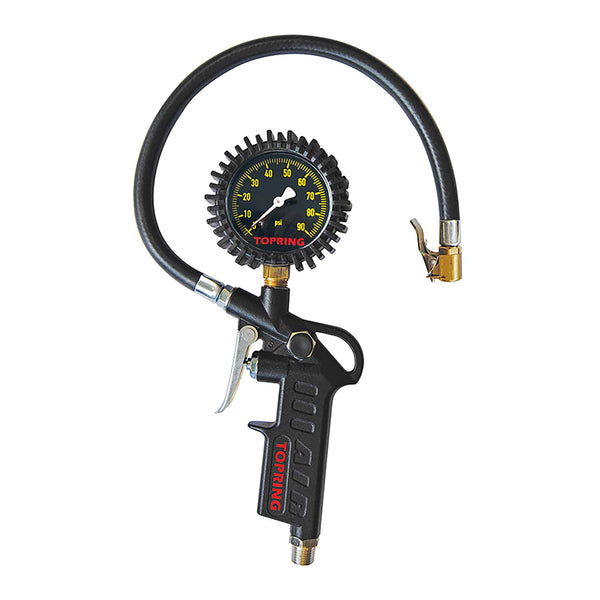 Compressed Air Inflator Gauge with Pistol Style Dial, 15" - Matériaux JLS