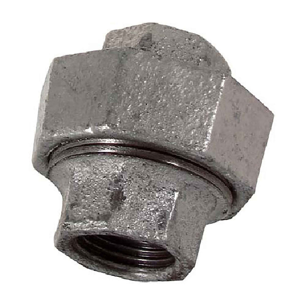 Union Fitting in Galvanized Iron, 3/8" - Matériaux JLS