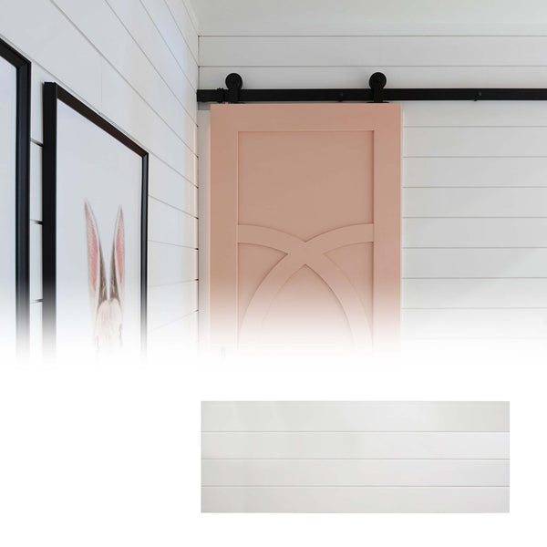 White Primed MDF Contemporary Wainscot Shiplap, 3/8'' x 5-3/4'' x 8 ...
