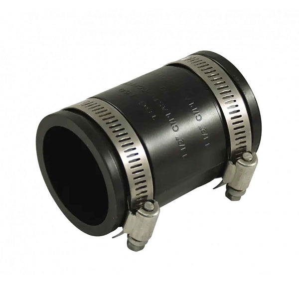 Flexible PVC Coupling with Clamps, 1-1/2" x 1-1/2" - Matériaux JLS
