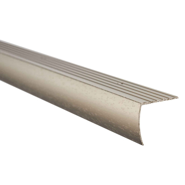 Hammered Titanium Stair Nose Moulding, 1-1/8" x 6' - Matériaux JLS