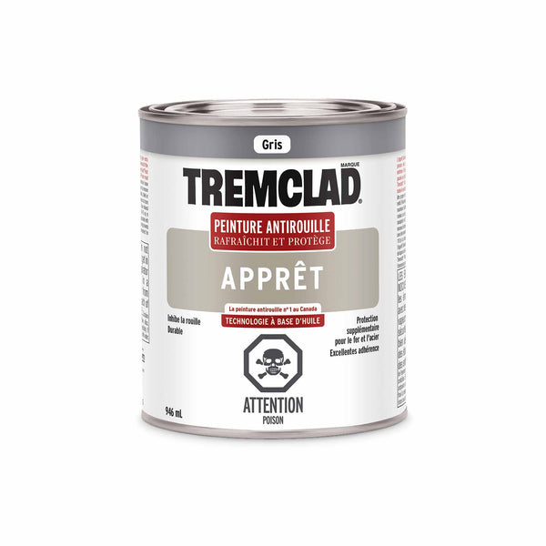 Tremclad Alkyd Rust Primer Grey Metal, 946 ml - Matériaux JLS
