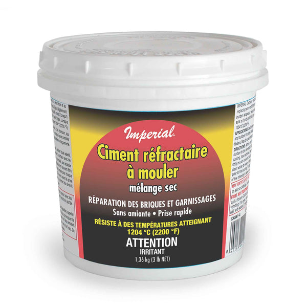 Ciment réfractaire à mouler en mélange sec, 1,36 kg - Matériaux JLS