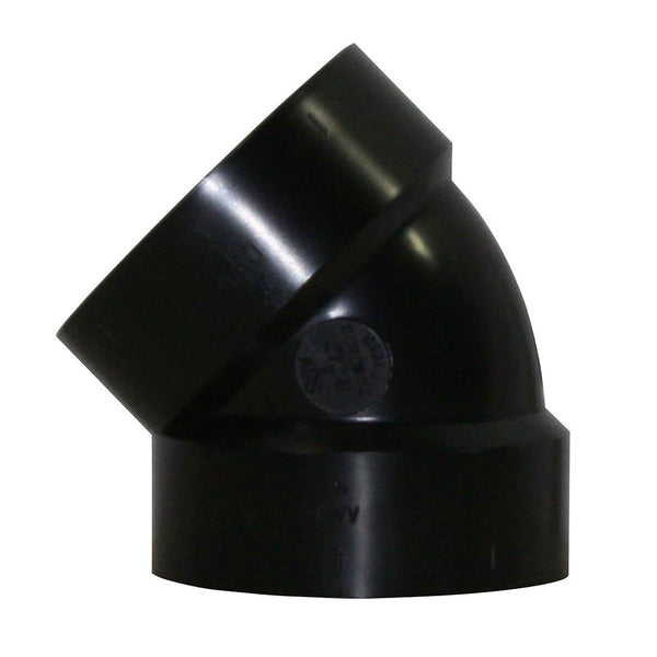 ABS-DWV 45˚ Elbow «Hub», 2" - Matériaux JLS