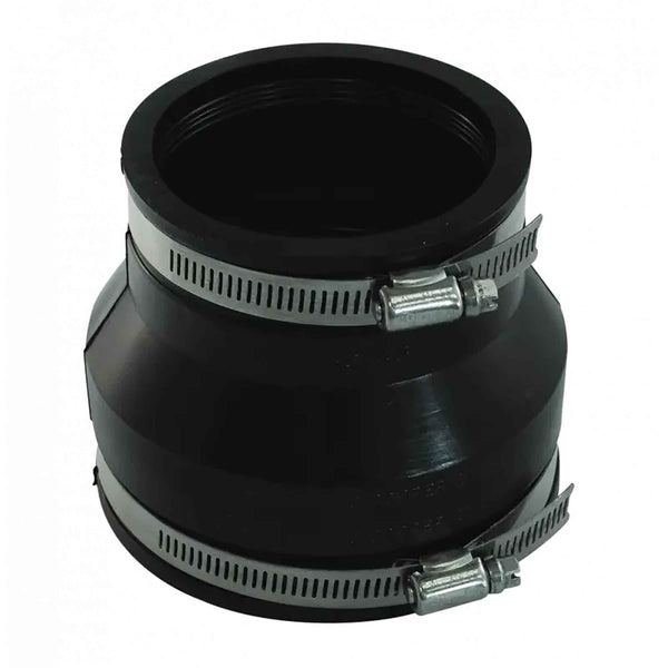Flexible PVC Coupling with Clamps, 4" x 3" - Matériaux JLS