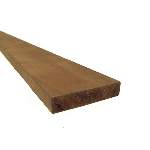Bois traité brun de Première Qualité, 2" x 8" x 8' - Matériaux JLS