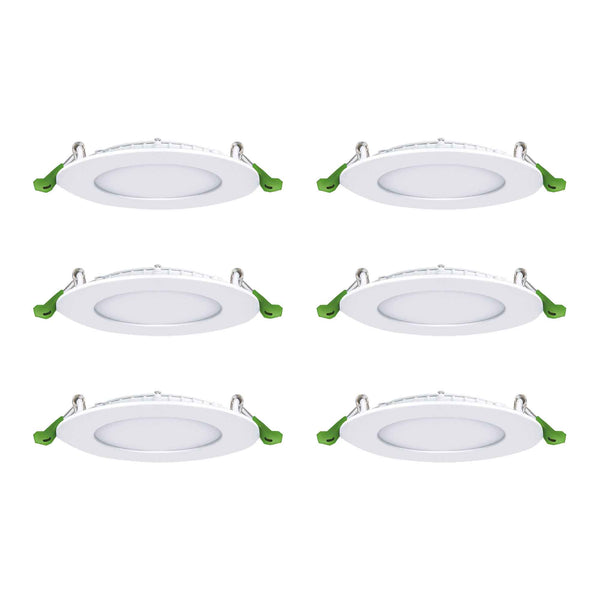 Ultra-Slim White Led Recessed Fixture of 4'' at 3,000K, 6 Units ...