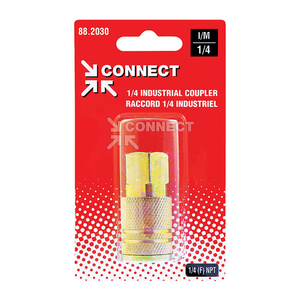 Industrial Coupler for Compressed Air, 1/4 (F) NPT - Matériaux JLS