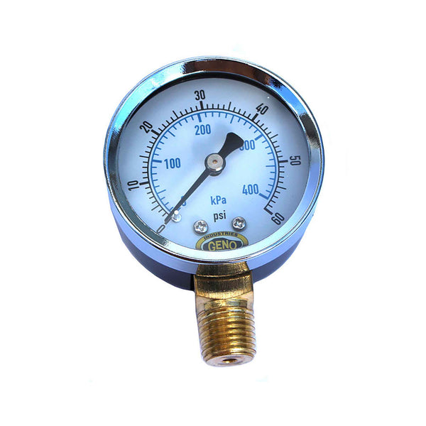 Manomètre à pression 0-60 PSI, 1/4" NPT - Matériaux JLS