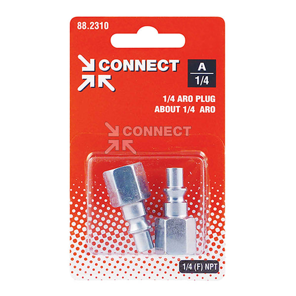 Compressed-Air Plug of 1/4 ARO x 1/4 (F) NPT, 2 Pieces - Matériaux JLS