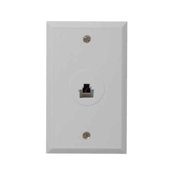Single RJ45 Wall Plate, White - Matériaux JLS