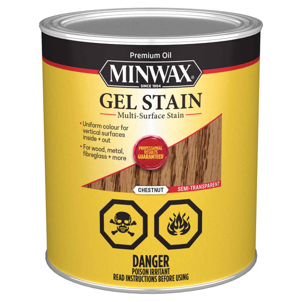 Gel Stain Chestnut Semi-Transparent, 946 ml - Matériaux JLS