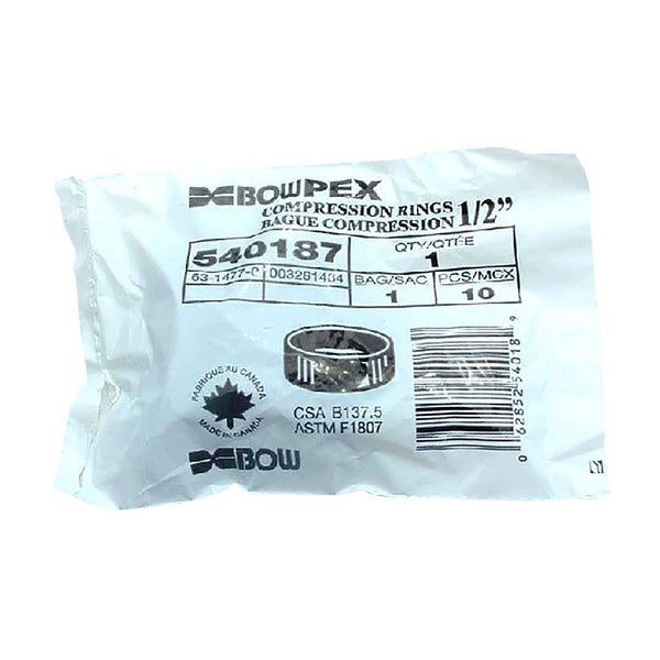 PEX Crimp Rings in Copper of 1/2", 10 Units - Matériaux JLS