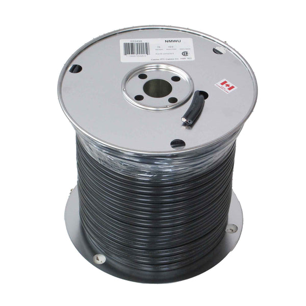 Fil domestique de construction NMWU 10/2 en noir, 75 m - Matériaux JLS