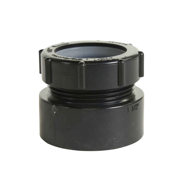 ABS-DWV Female Trap Adapter «Hub x Plastic Nut», 1-1/2" - Matériaux JLS