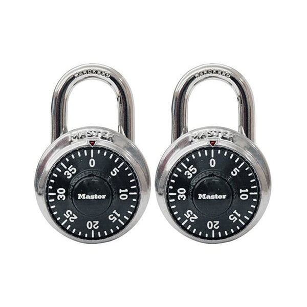 Set of 2 Same Combination Dial Padlock, 1-7/8'' Wide - Matériaux JLS