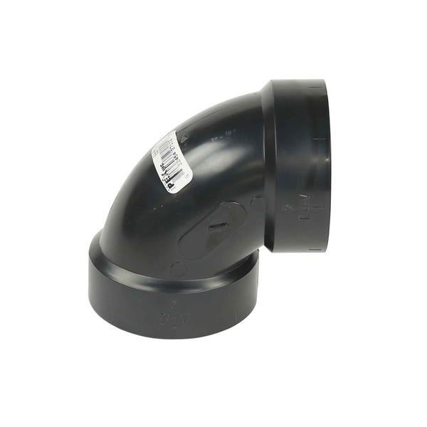Coude de 90° ABS-DWV «femelle», 2", noir - Matériaux JLS