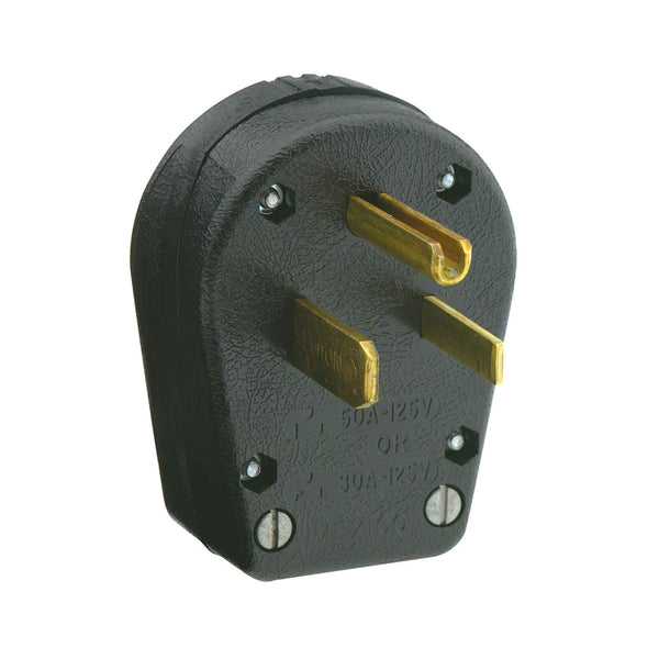Commercial Grade Angle Plugs of 30-50 A / 250 V, Black - Matériaux JLS