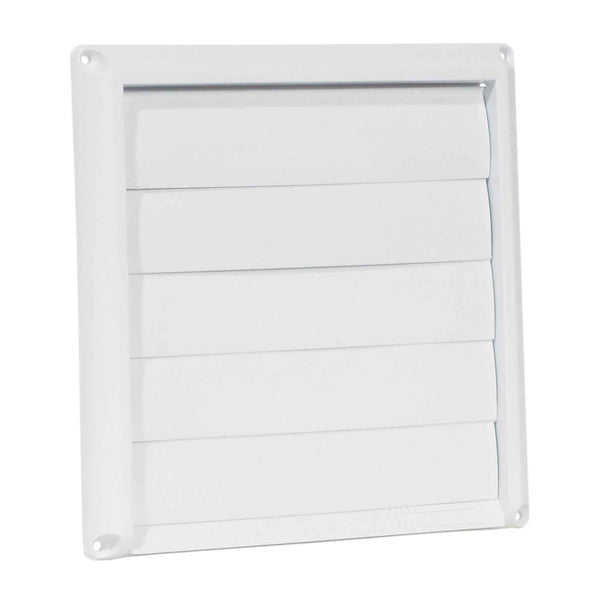 Louvered Vent Cap in White Plastic, 4" - Matériaux JLS