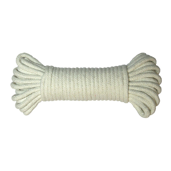 Corde tressée en coton de 3/16'', blanche - 50' - Matériaux JLS